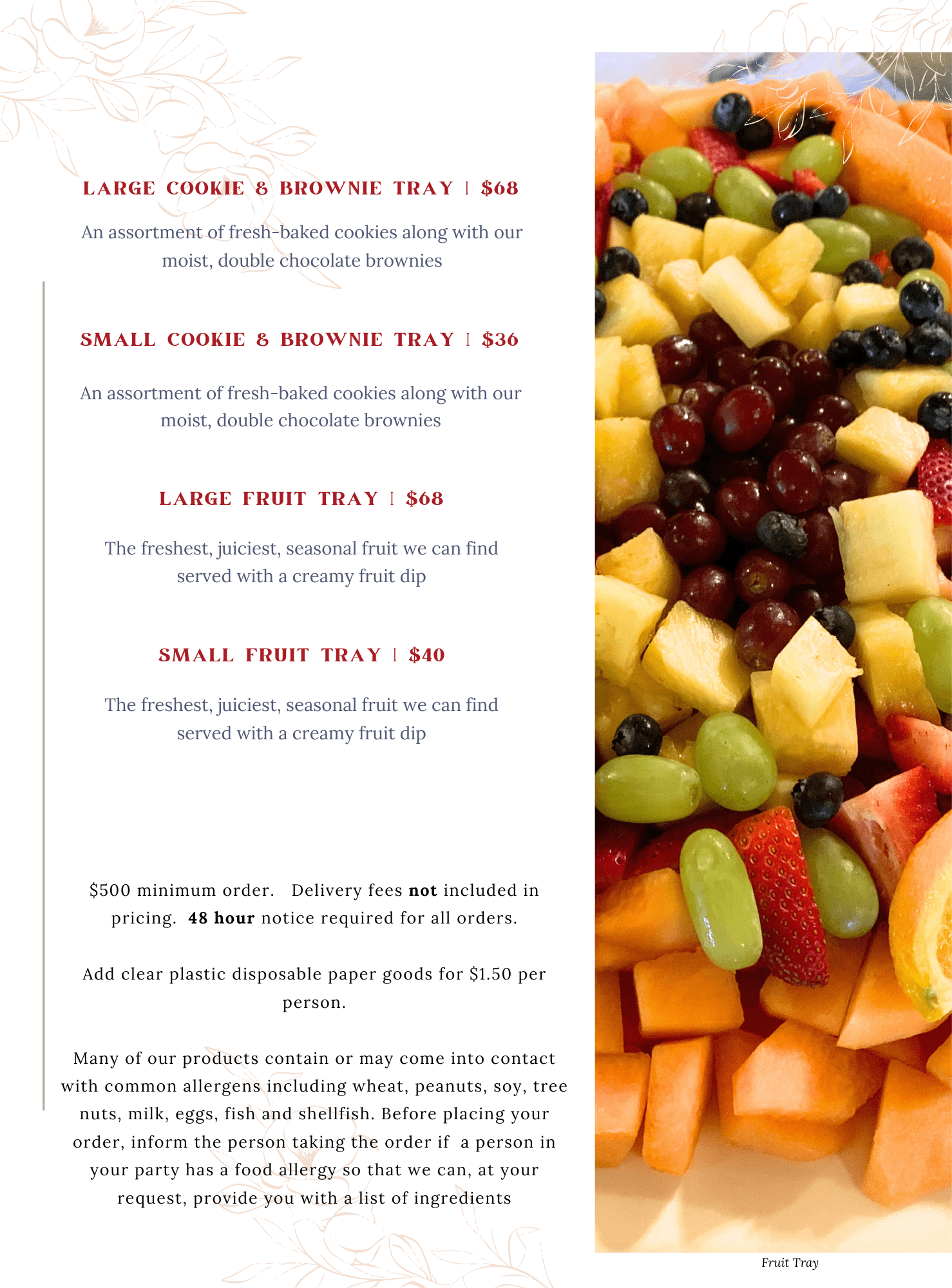 Appetizers & Party Trays Menu | Dinner's Ready Express Catering