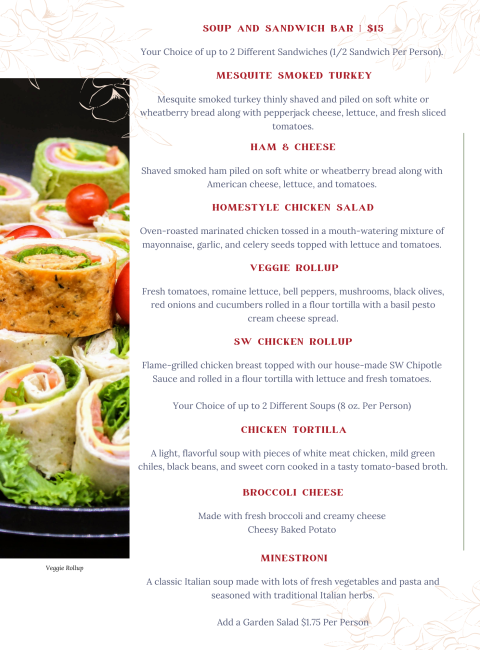 Loaded Bars Menu | Dinner's Ready Express Catering